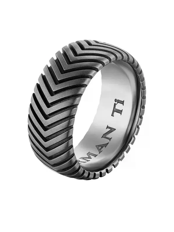David Yurman Chevron Band Ring - Black