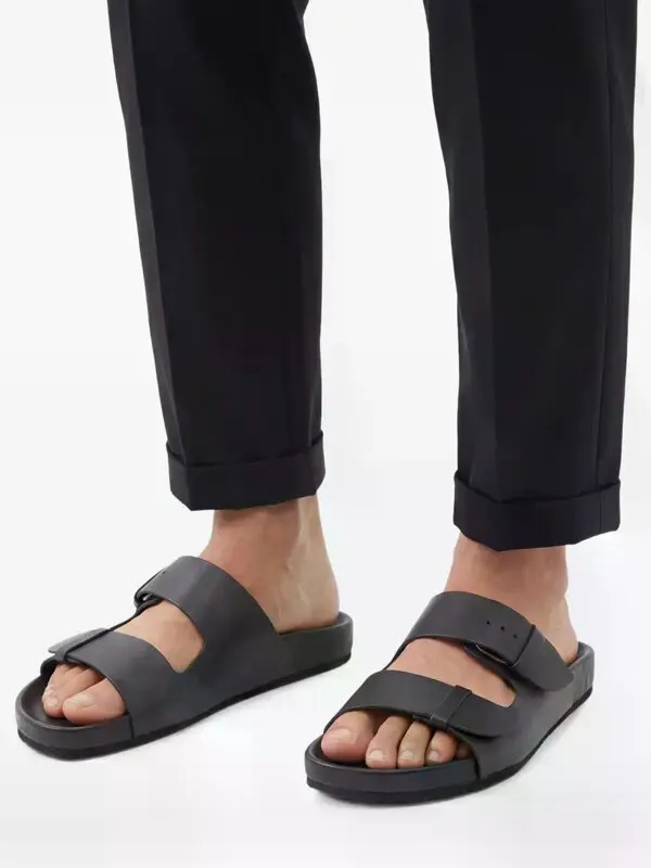 ANCIENT GREEK SANDALS Diogenis Slides - Black