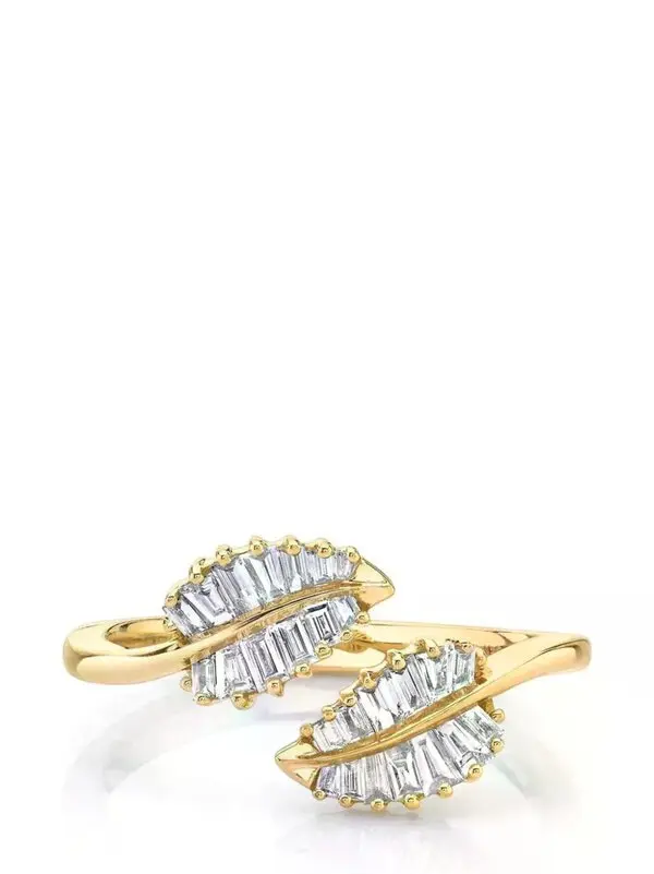 ANITA KO 18kt Palm Leaf Diamond Ring - Yellow Gold