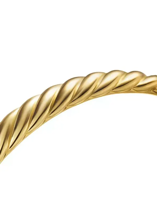 David Yurman 18k Yellow Cable Bangle Bracelet - Gold