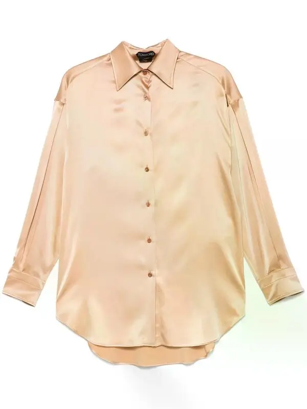 TOM FORD Satin Shirt - Neutrals