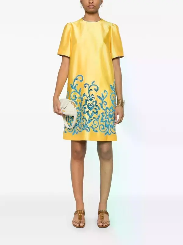 Etro Paisley-Embroidered Dress In Yellow - 47% Off | Editorialist