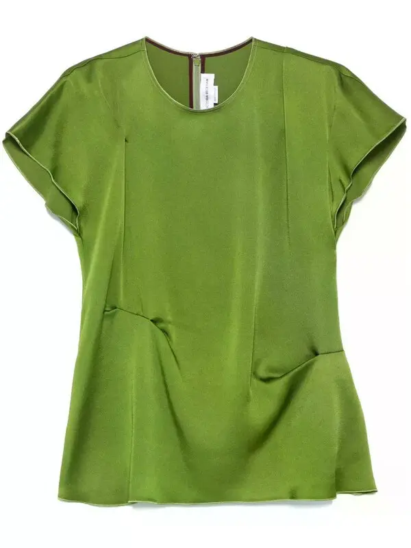 Victoria Beckham Pleat-detail Top - Green
