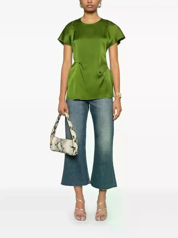 Victoria Beckham Pleat-detail Top - Green