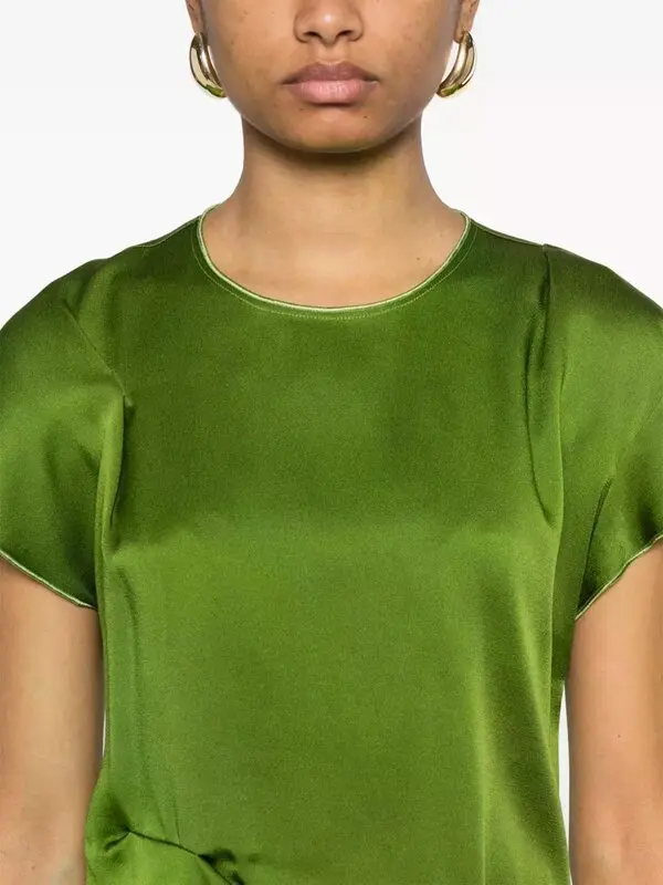 Victoria Beckham Pleat-detail Top - Green