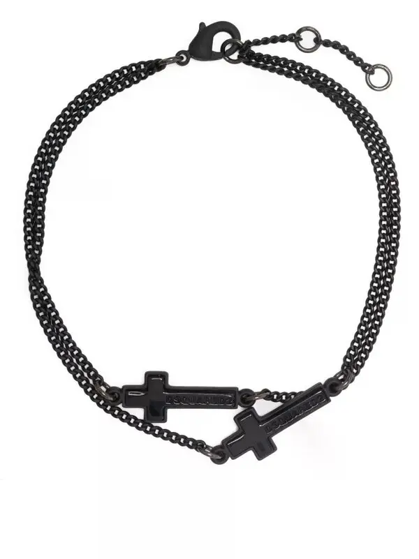 Dsquared2 Double Cross Bracelet - Black