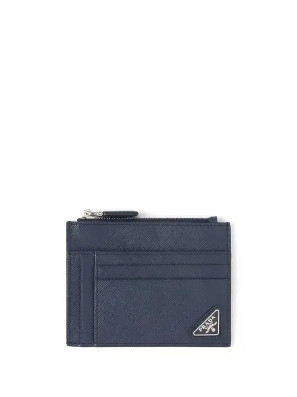 Prada Triangle Logo Cardholder - Blue