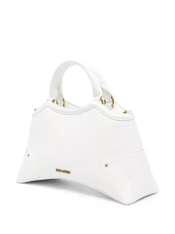 Just Cavalli Logo-plaque Tote - White