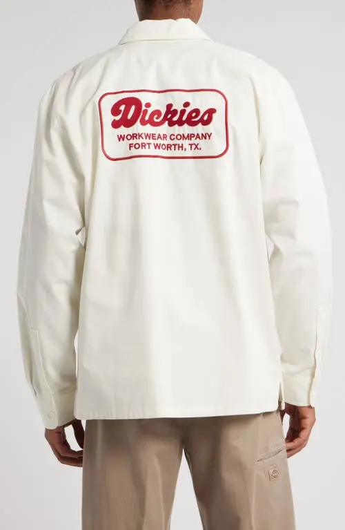 Dickies Lewiston Logo Embroidered Cotton Button-up Utility Shirt