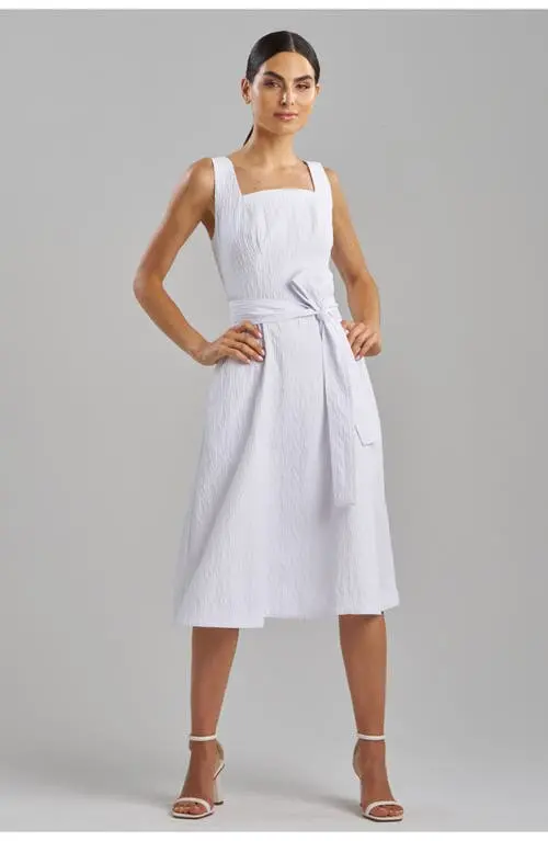 Natori Textured Jacquard Tank Dress - White