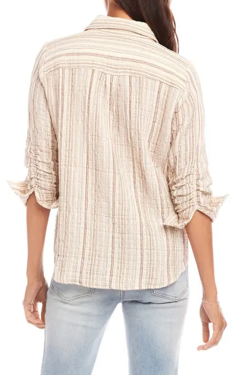 Karen Kane Textured Popover Shirt