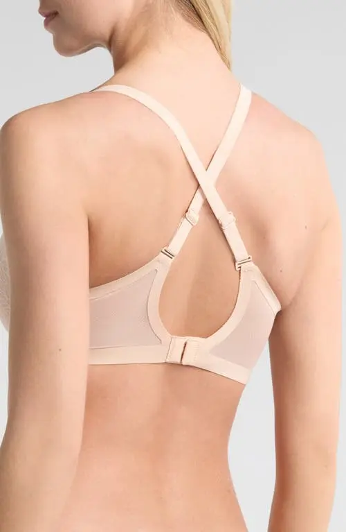 Chantelle Pure Lace Unlined Underwire Minimizer Bra - Blush