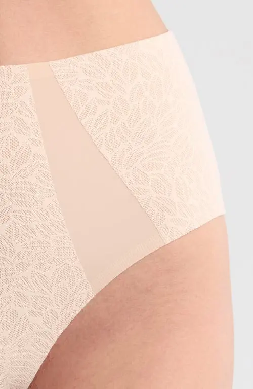 Chantelle Pure Lace High Waist Support Briefs - Beige Blush