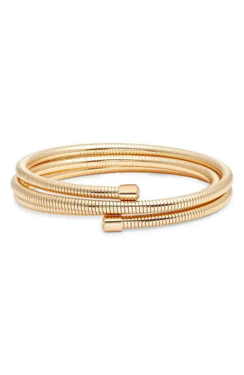 Nordstrom Coiled Omega Chain Wrap Bracelet - Gold