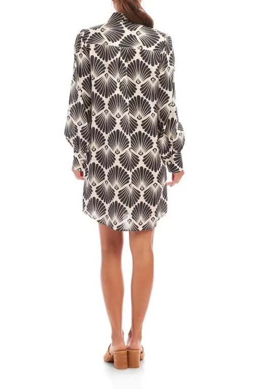 Karen Kane Long Sleeve Linen Shirtdress