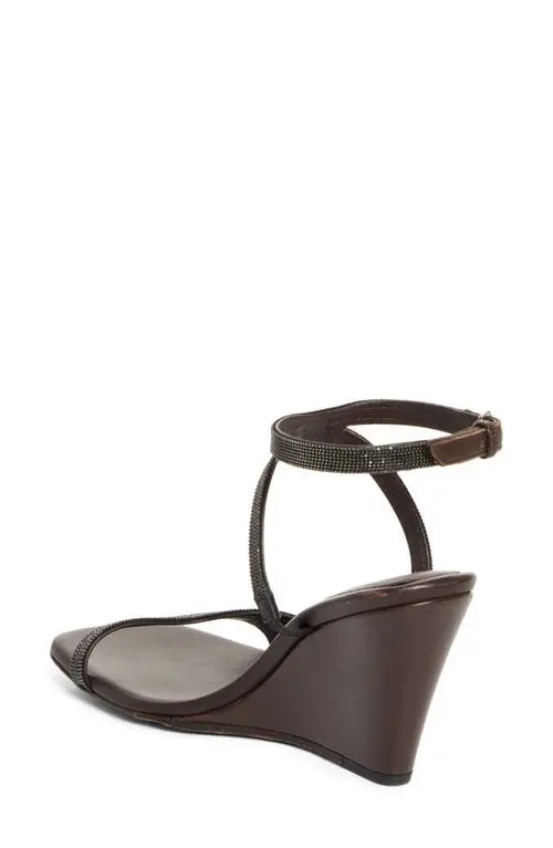Brunello Cucinelli Monili Strap Wedge Sandal