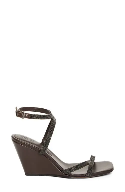 Brunello Cucinelli Monili Strap Wedge Sandal