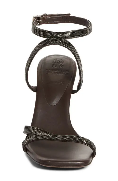 Brunello Cucinelli Monili Strap Wedge Sandal