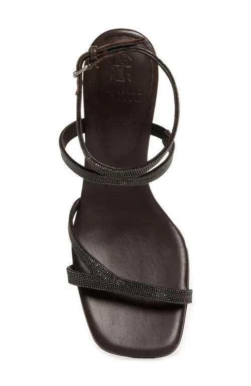Brunello Cucinelli Monili Strap Wedge Sandal