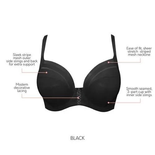 Parfait Shea Plunge Unlined Bra - Black