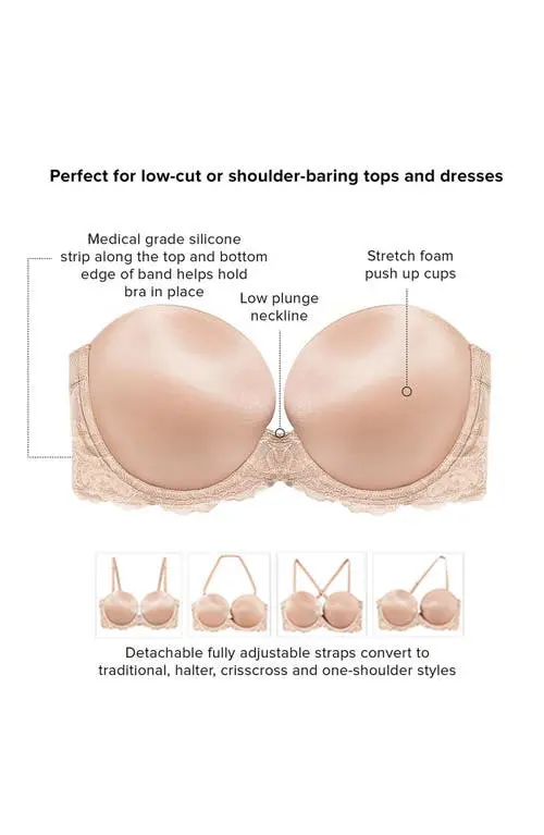 Wacoal Self-assured Underwire Convertible Push-up Bra - Black