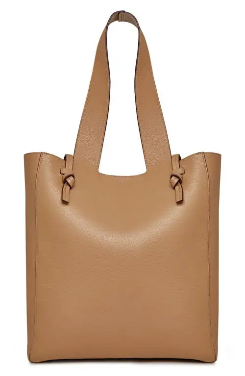 Strathberry Melody Fine Grain Leather Tote - Caramel