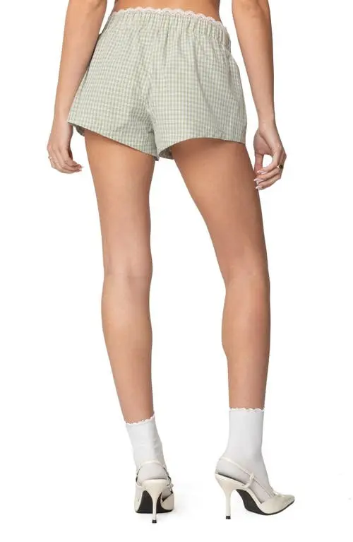EDIKTED Lenorah Plaid Boxer Shorts