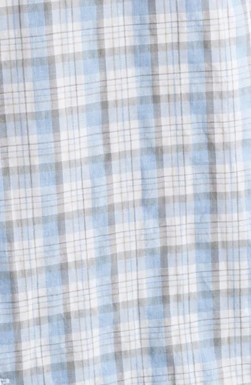 Johnston & Murphy Outline Grid Plaid Button-up Shirt