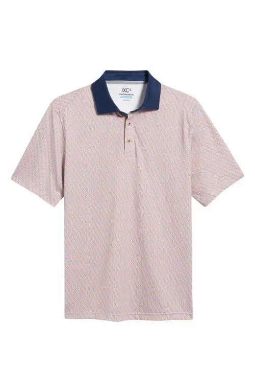 Johnston & Murphy Xc4® + Cool Degree™ Geo Print Performance Golf Polo - Orange