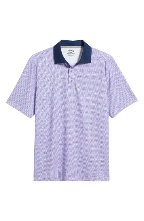 Johnston & Murphy Xc4® + Cool Degree™ Geo Print Performance Golf Polo - Purple/navy