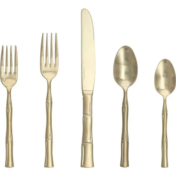 FORTESSA Royal Pacific Brushed Champagne 5-piece Place Setting - Gold