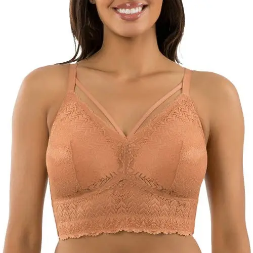 Parfait Mia Wire-free Padded Lace Bralette - Cork