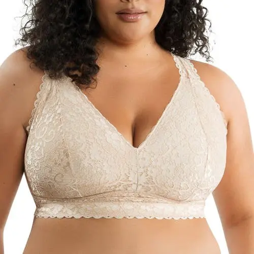 Parfait Adriana Wire-free Lace Bralette - Bare