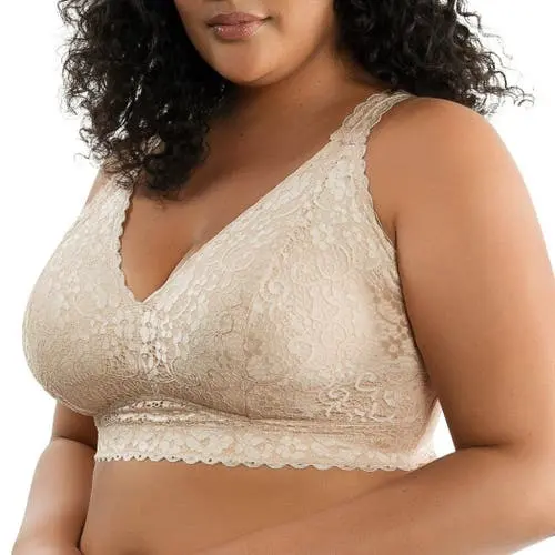 Parfait Adriana Wire-free Lace Bralette - Bare