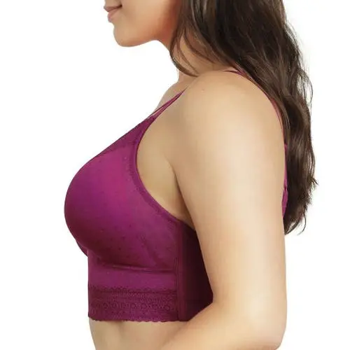Parfait Mia Wire-free Padded Mesh Bralette - Blackberry