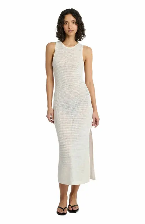 Onia Linen Knit Scoop Back Maxi Dress