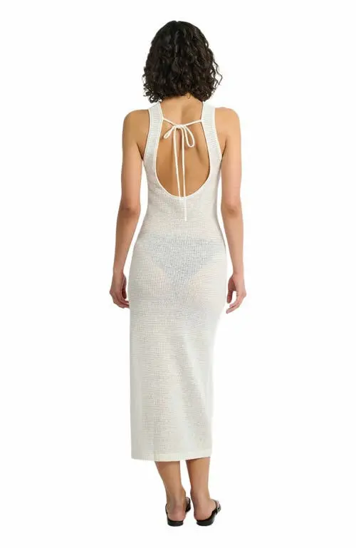 Onia Linen Knit Scoop Back Maxi Dress