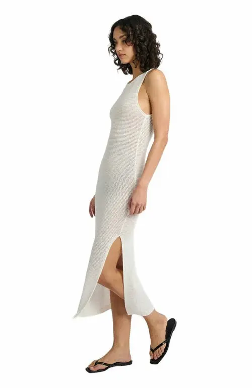 Onia Linen Knit Scoop Back Maxi Dress