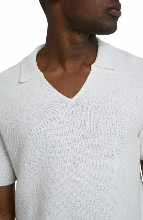 Onia Cotton Crochet Johnny Collar Polo