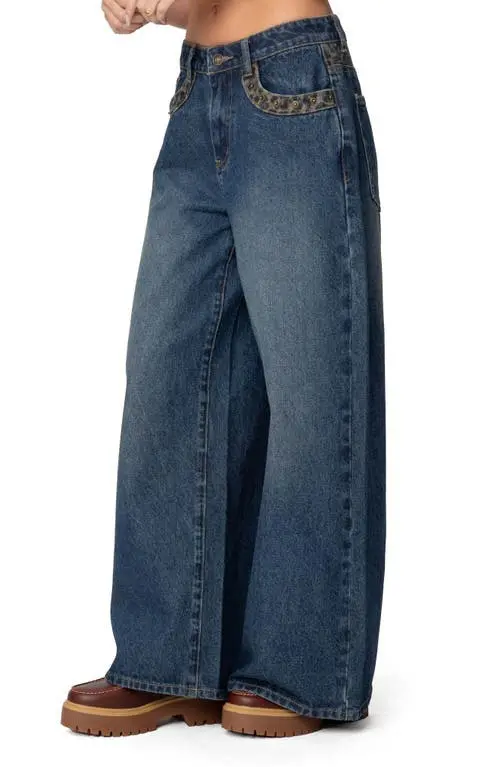 EDIKTED Gwen Wide Leg Nonstretch Jeans