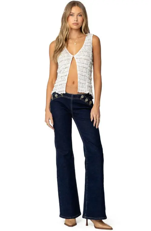 EDIKTED Alison Low Rise Flare Jeans