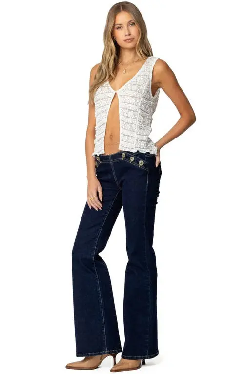 EDIKTED Alison Low Rise Flare Jeans