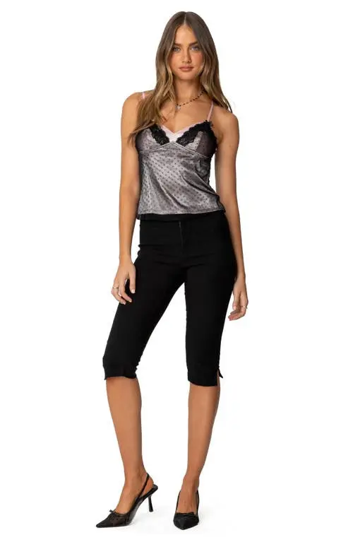 EDIKTED Janie Polka Dot Mesh Camisole