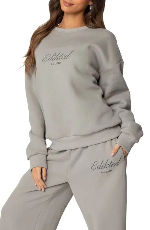 EDIKTED Crewneck Sweatshirt - Gray