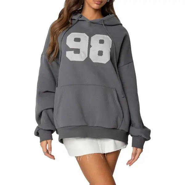 EDIKTED 98 Oversized Hoodie - Gray