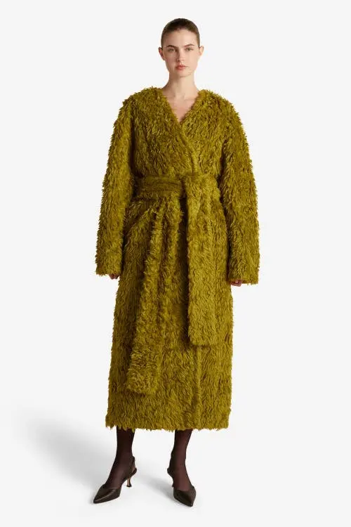 Marina Moscone Brushed Wool Coat