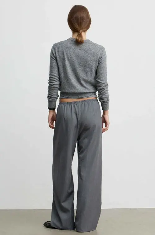 Almina Concept Classic Wool Cardigan - Grey