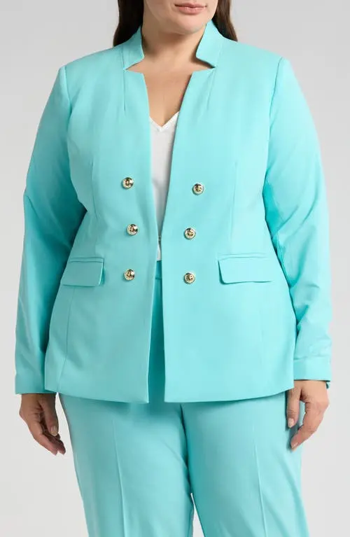 TAHARI ASL Faux Double Breasted Blazer