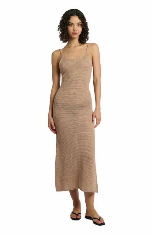 Onia Textured Linen Maxi Dress - Tan