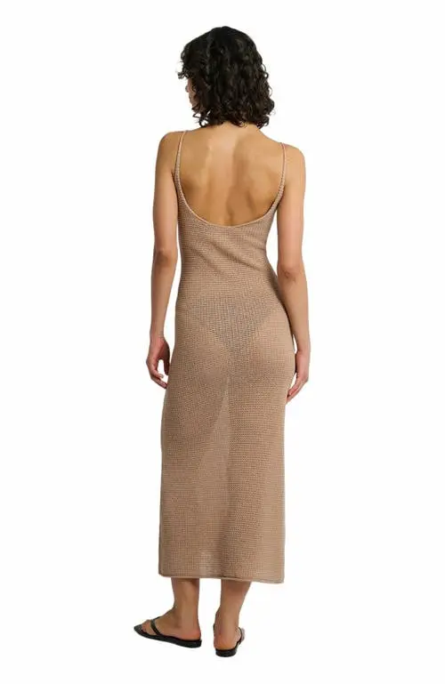 Onia Textured Linen Maxi Dress - Tan